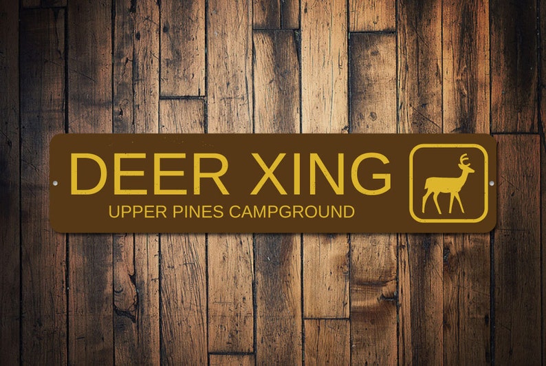 Deer Xing Sign Custom Animal Crossing Sign Campground Sign | Etsy