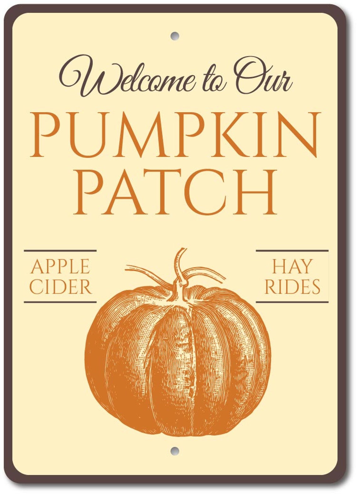 Welcome Pumpkin Sign Pumpkin Patch Decor Pumpkin Patch Sign - Etsy