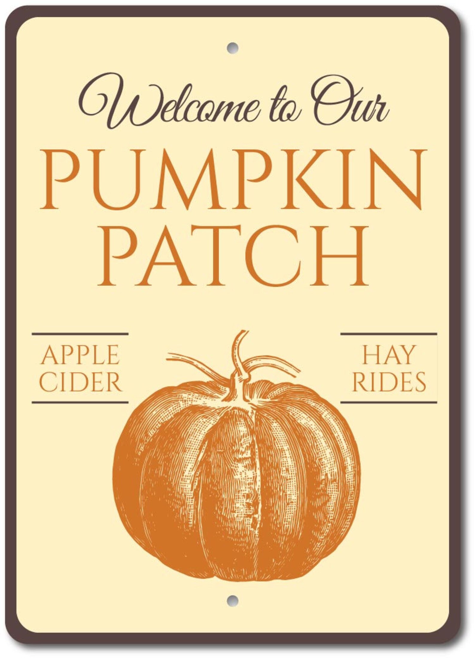 Welcome Pumpkin Sign Pumpkin Patch Decor Pumpkin Patch Sign - Etsy