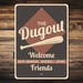Dugout Sign, Dugout Decor, Baseball Man Cave Sign, Baseball Bat Sign ...