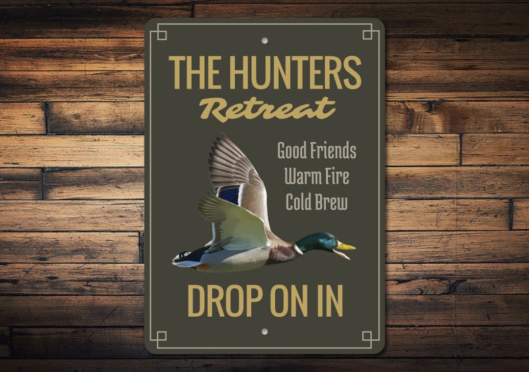 Hunters Retreat Sign Duck Hunter Gift Duck Lover Sign Duck - Etsy