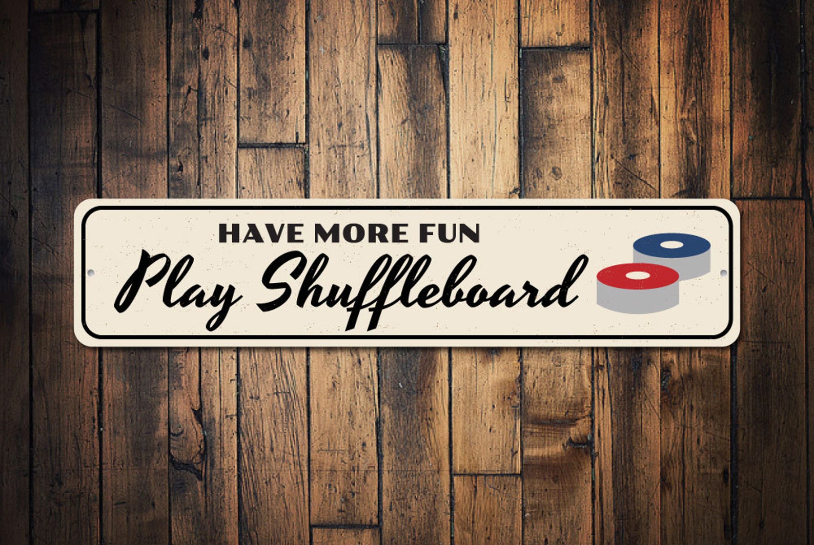 Shuffleboard Sign Game Winner Gift Family Game Room Sign - Etsy