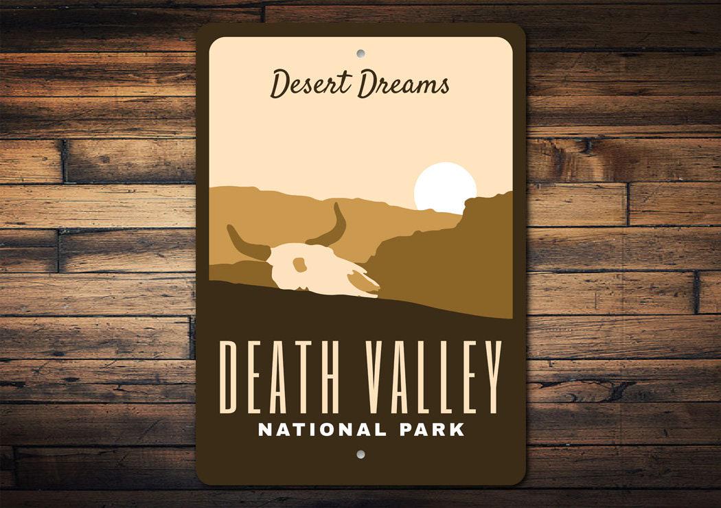 Death Valley Metal Sign - National Park Wall Art - Rustic Desert Decor ...