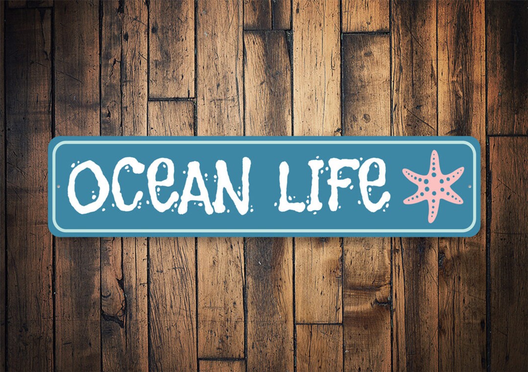 Ocean Life Sign, Ocean Living Gift, Beach Person Gift, Beach Wall Decor ...