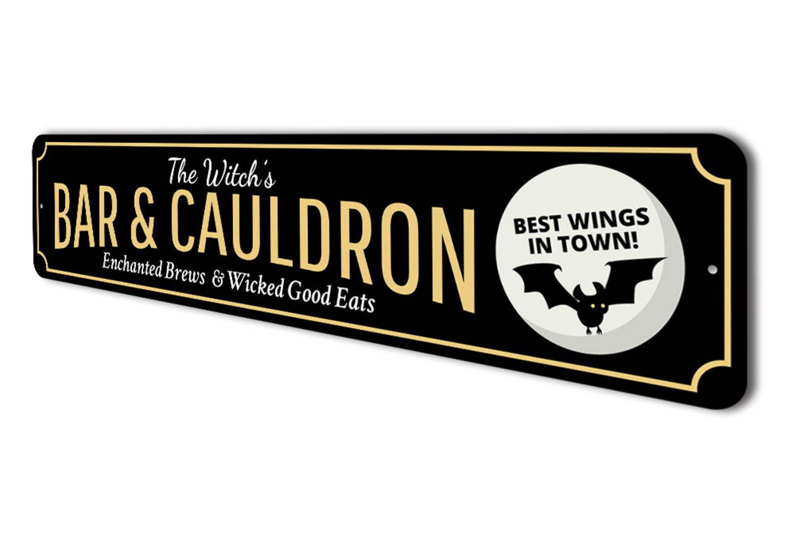Bar and Cauldron Bat Bar Decor Spooky Bar Sign Spooky - Etsy