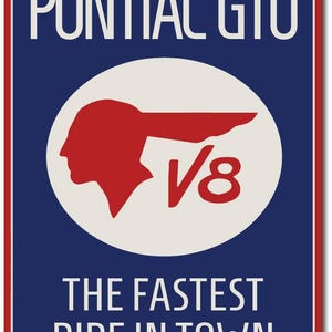 Pontiac GTO Sign, GTO Logo Sign, Custom Sign for GTO Owner Gift ...