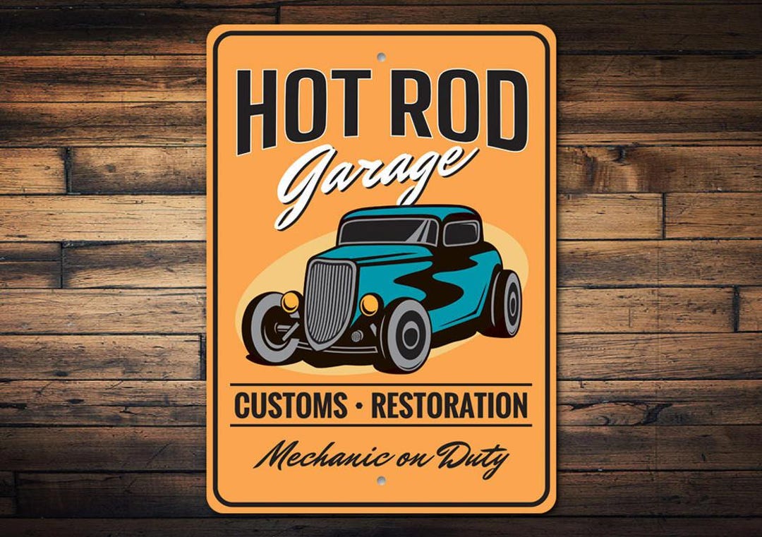 Hot Rod Garage, Hot Rod Mechanic, Hot Rod Restoration, Garage Decor ...