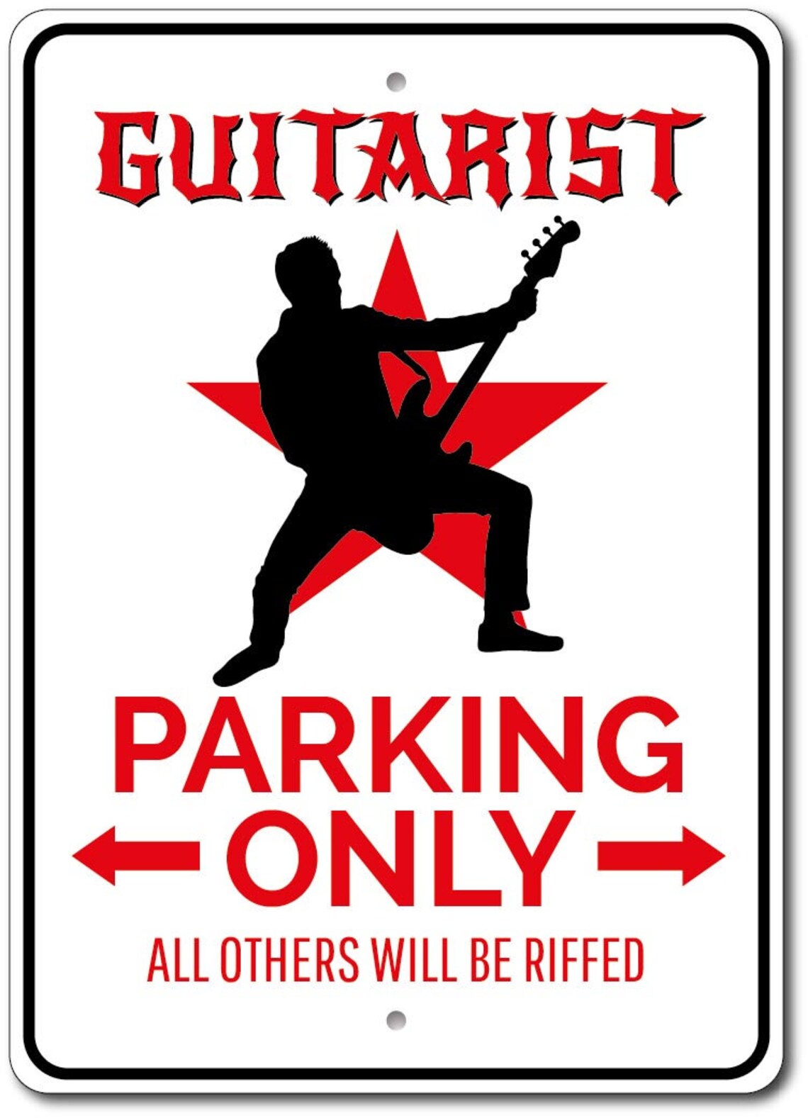 Guitarist Gift Guitarist Parking Sign Guitar Player Sign | Etsy