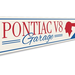 Pontiac V8 Garage Sign, Pontiac Lovers Decor, Classic Pontiac, Pontiac ...