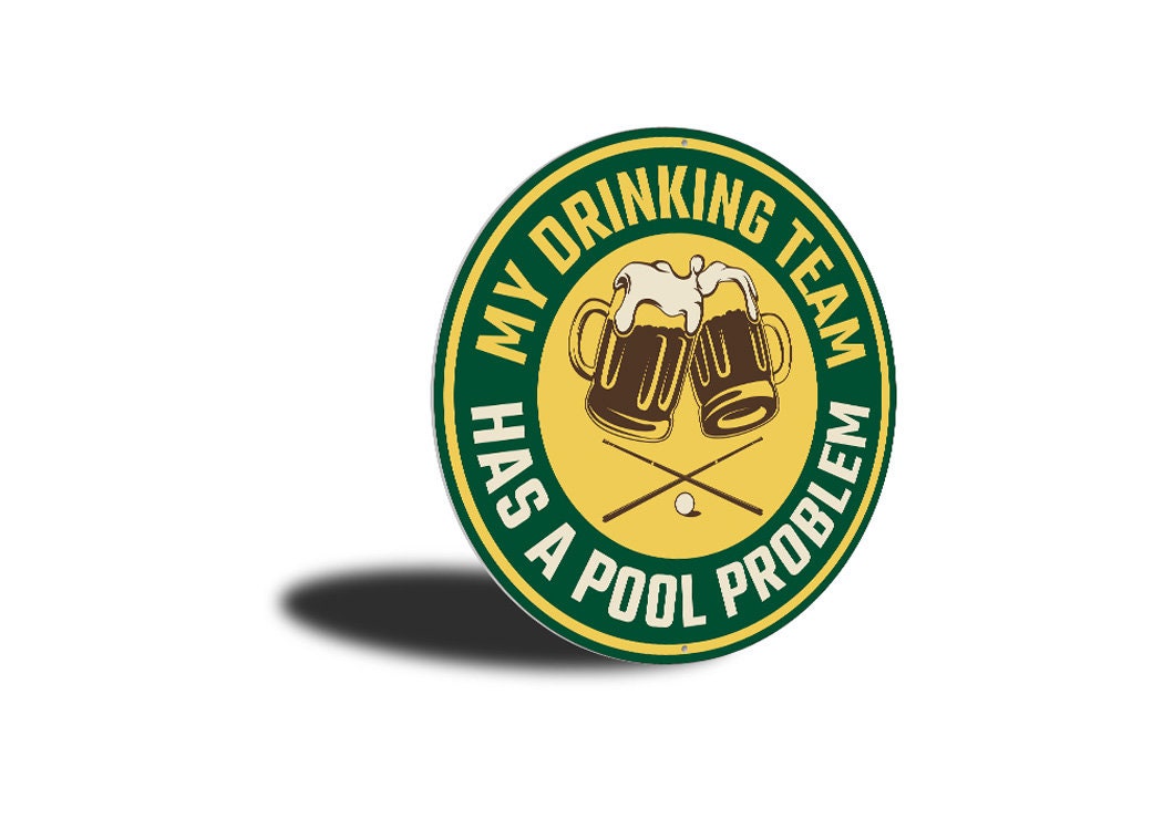 Drinking Team Sign Drinking Sign Pool Drink Team Pool - Etsy