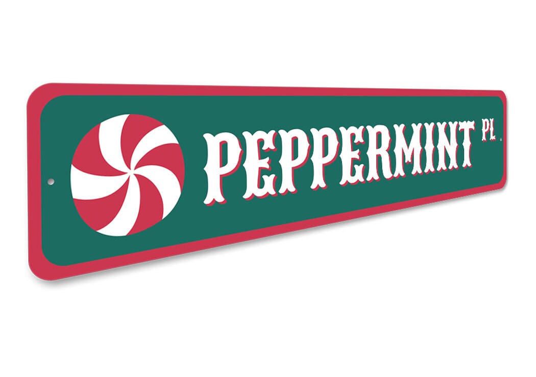 Peppermint Sign Peppermint Candy Candy Cane Sign Christmas | Etsy
