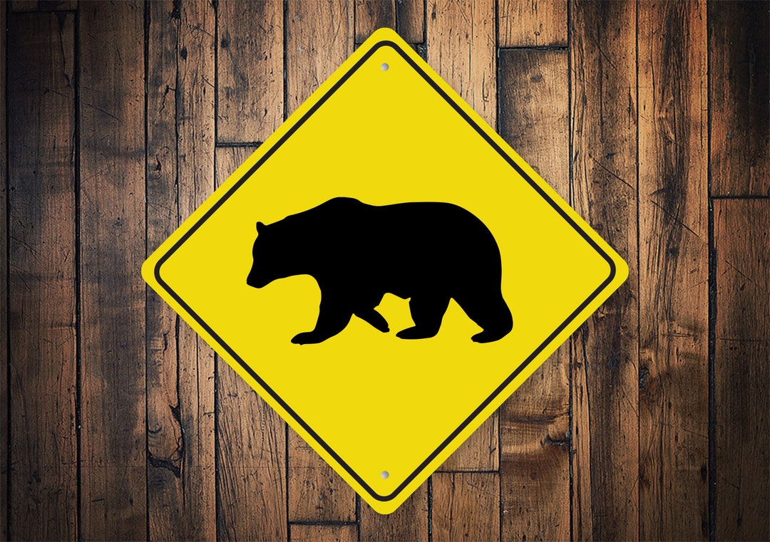 Bear Crossing Sign, Bear Crossing, Bear Crossing Diamond Sign, Bear ...