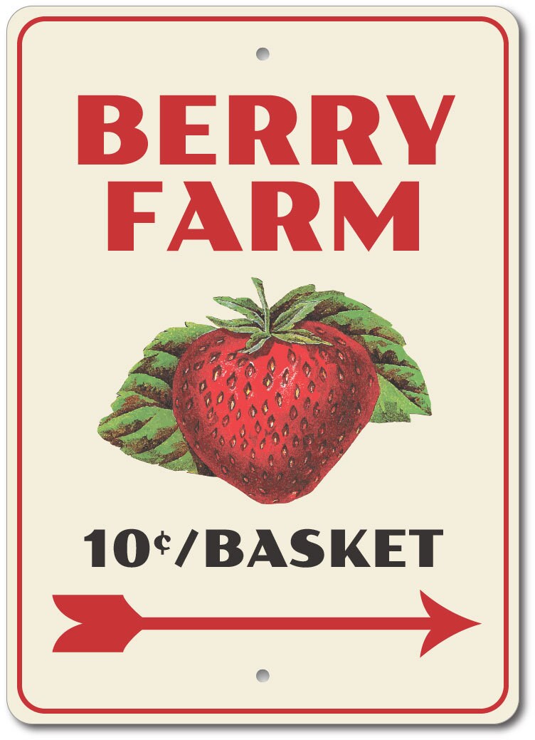 Berry Farm Sign Strawberry Decor Strawberry Lover Gift - Etsy