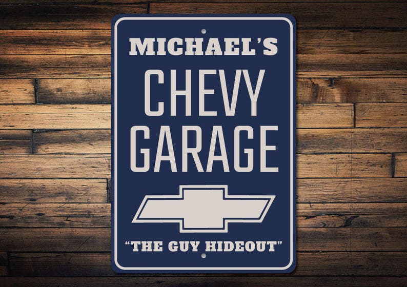 Chevy Garage Gift Chevy Garage Sign Chevy Logo Sign Custom | Etsy