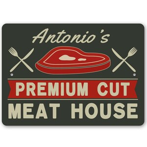 Meat House Sign, Custom Meat Sign, Custom Meat Cooker Decor, Cook Decor ...