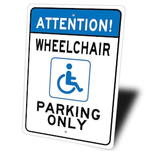 Wheel Chair Parking Sign, Handicap Parking, Wheel Chair Parking Gift ...
