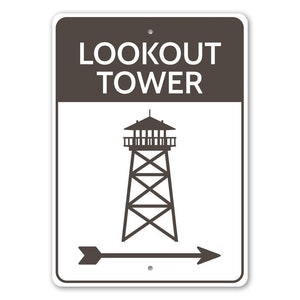 Lookout Tower Sign, Lookout Tower Decor, Sign for Lookut, Lookout Tower ...