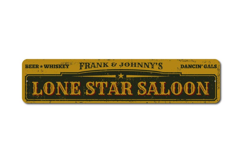 Lone Star Saloon Sign Custom Saloon Gift for Bar Owner Sign | Etsy