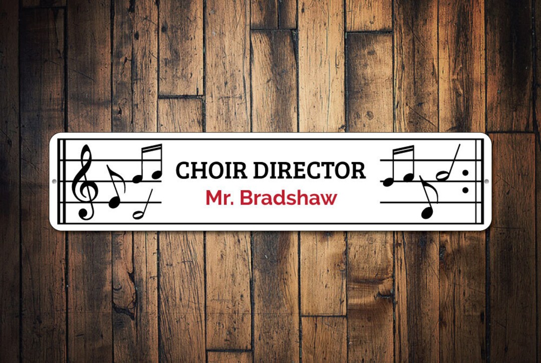 Choir Director Sign, Gift for Teacher, Music Lover Gift, Teacher Name ...