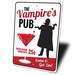 The Vampire Pub, Vampire Pub Sign, Vampire Scary Decor, Halloween Sign ...