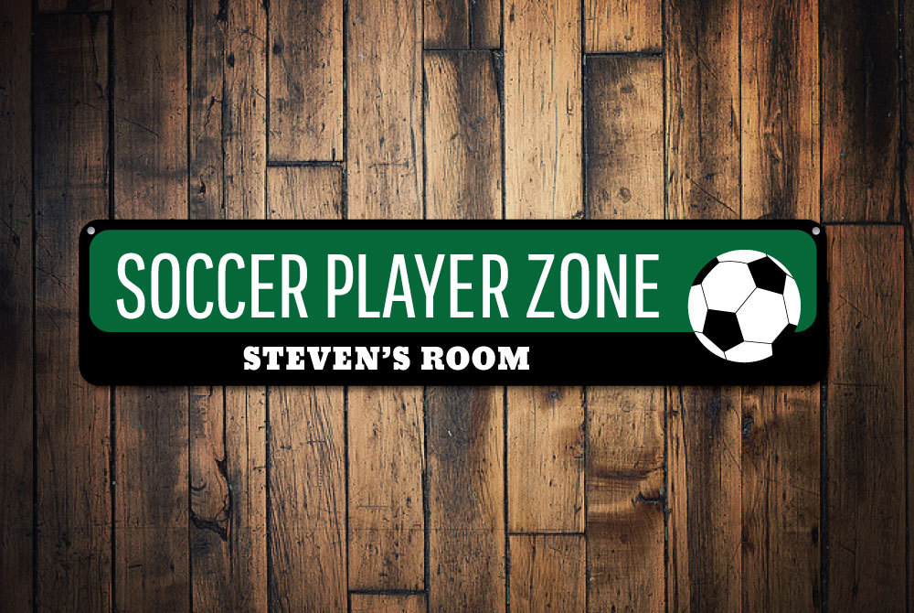 Soccer Player Zone Sign Personalized Soccer Lover Kid Bedroom | Etsy