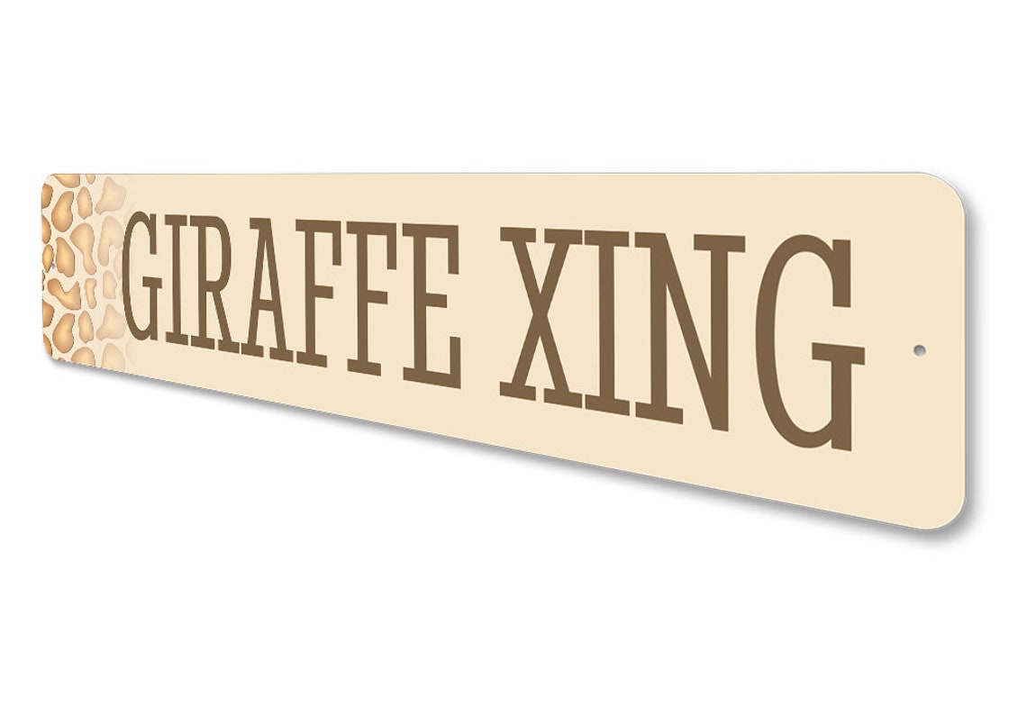 Giraffe Xing Sign Giraffe Lover Giraffe Decor Zoo Signs - Etsy