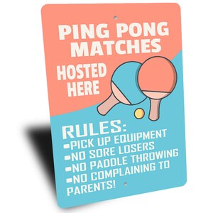 Retro Ping Pong Room Sign, Ping Pong Lounge, Ping Pong Gift, Sign for ...