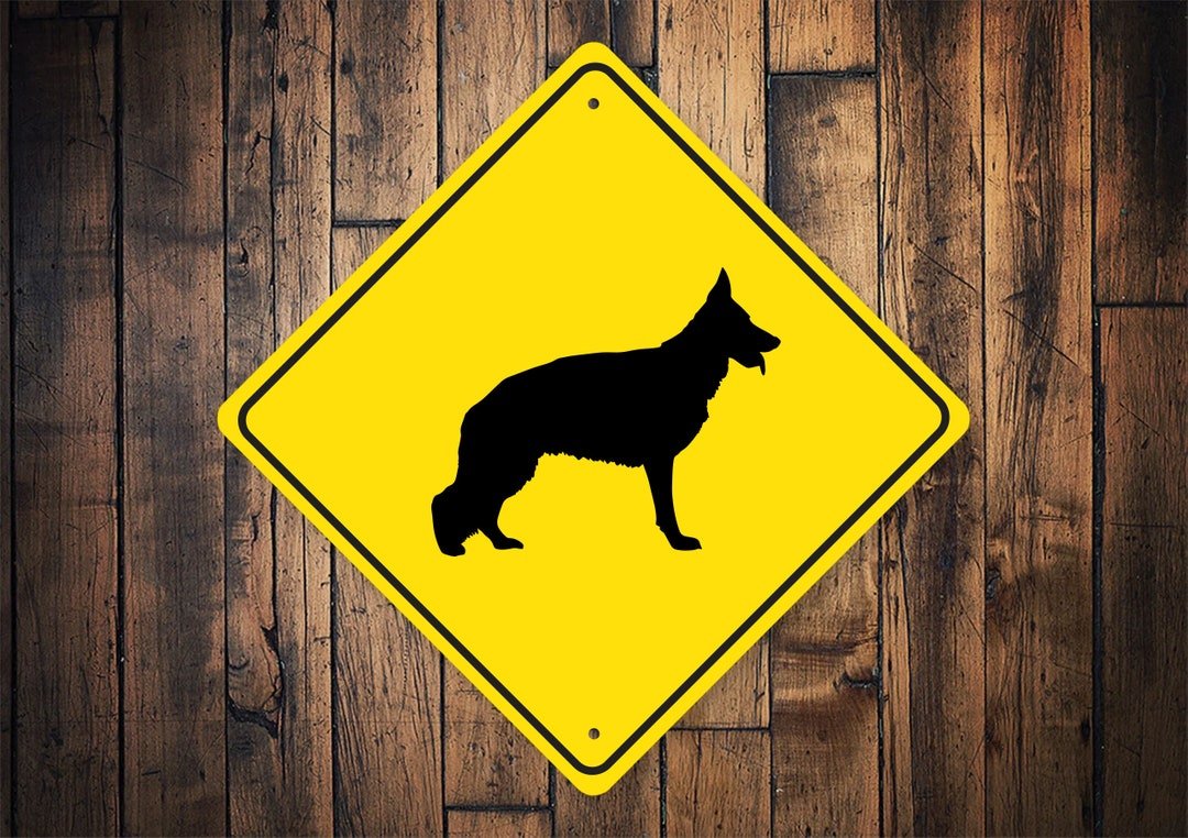 German Shepherd Crossing Sign, German Shepherd Sign, German Shepherd ...