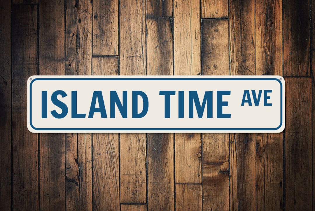 Island Time Ave Sign, Custom Beach Street Sign, Ocean Lover Gift, Beach ...