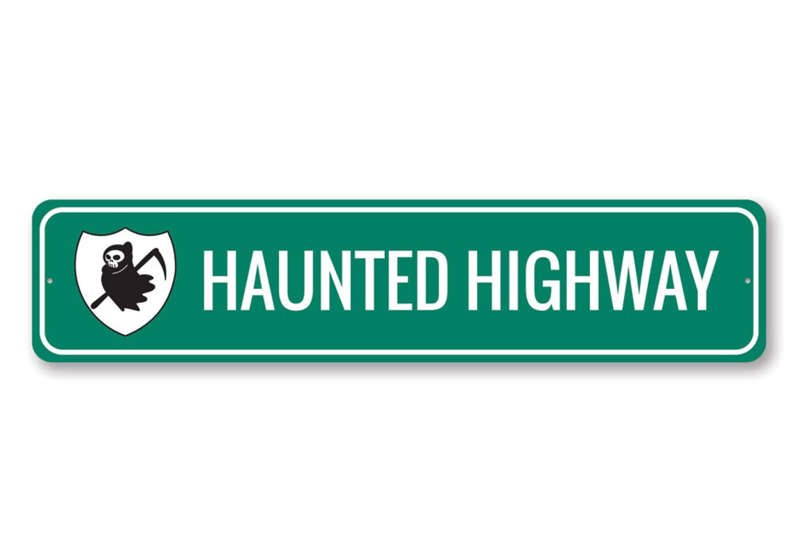 Haunted Highway Haunted Road Signs Scary Road Decor | Etsy