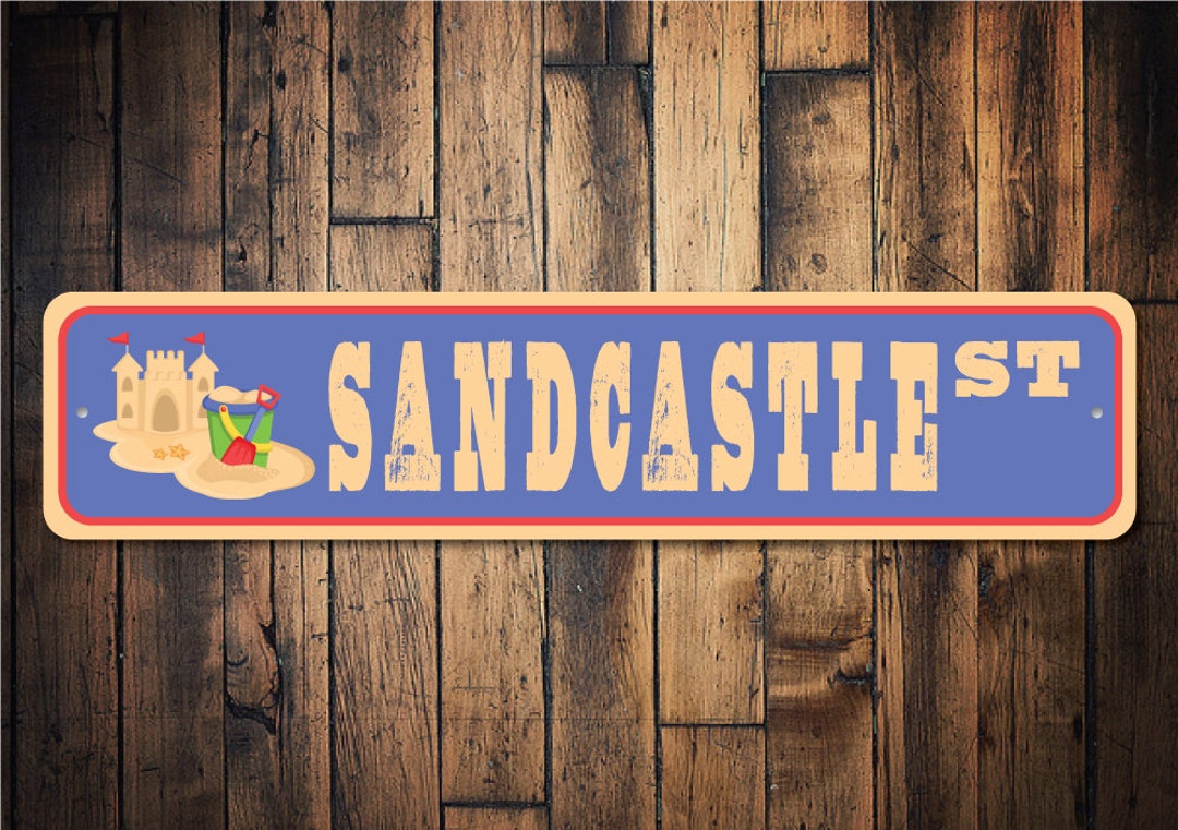 Sandcastle Sign, Decor for Kids, Sandcastle Gift, Sandcastle Builder ...