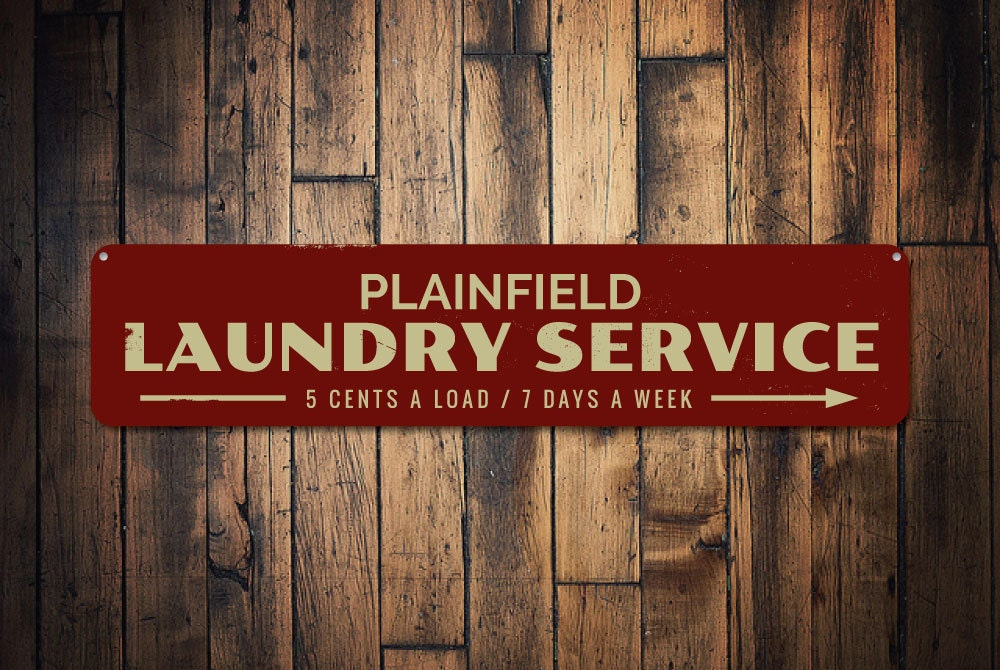Laundry Service Arrow Sign Personalized 5 Cents Load & 7 Days | Etsy