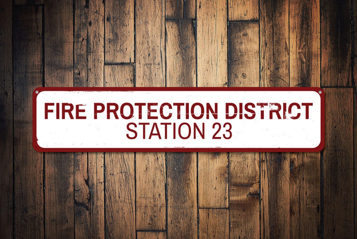 Fire Protection District Sign Personalized Station Number | Etsy