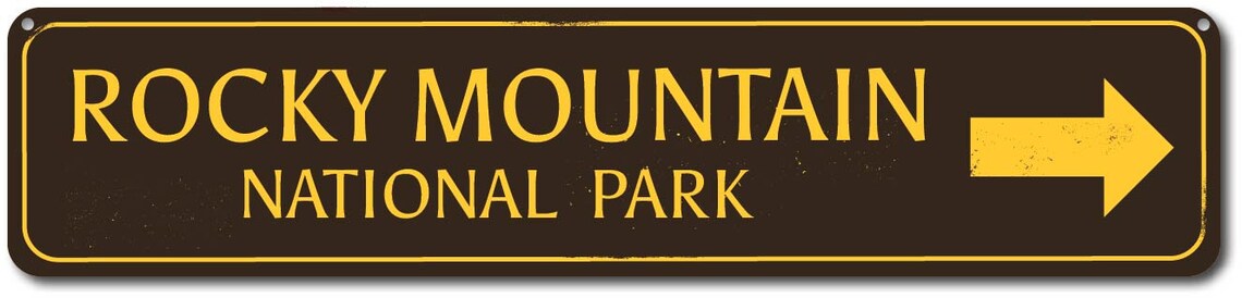 National Park Directional Arrow Sign Personalized Park - Etsy