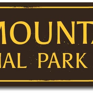 National Park Directional Arrow Sign, Personalized Park Location ...