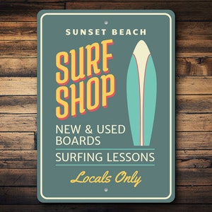 Surfing Shop Sign, Beach Surf Sign, Beach Shops Design, Sign for Beach ...