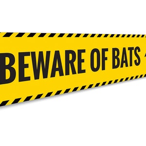 Beware of Bats, Watch Out for Bat, Halloween Bat Decor, Halloween Signs ...