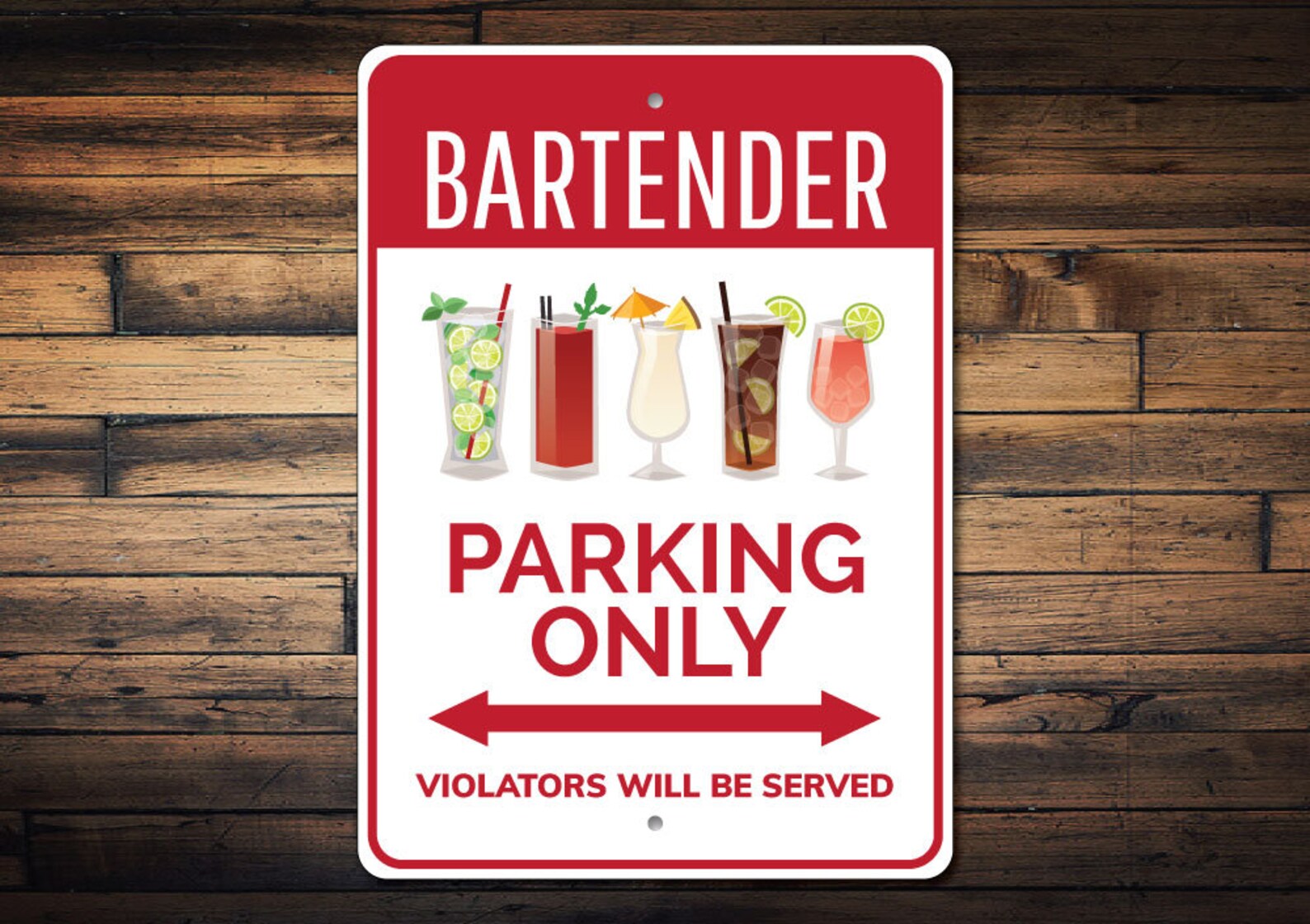 Bartender Parking Sign Bartender Sign Bartender Gift for Bar - Etsy