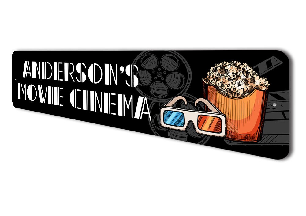 Family Movie Cinema Sign Cinema Sign Movie Theatre Sign | Etsy