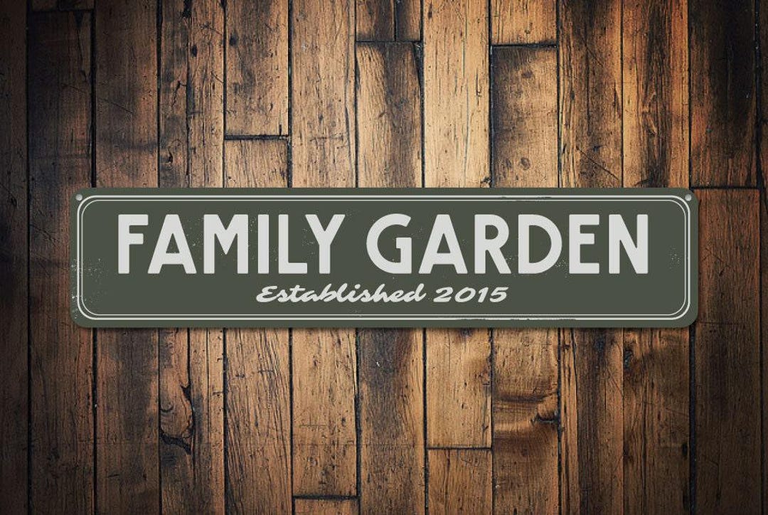 Family Garden Sign, Personalized Since Established Date Sign, Custom ...