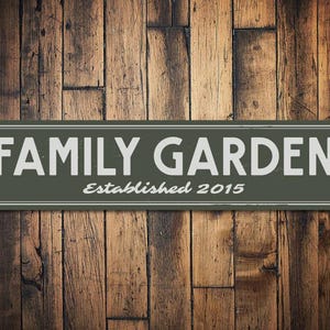Family Garden Sign, Personalized Since Established Date Sign, Custom ...