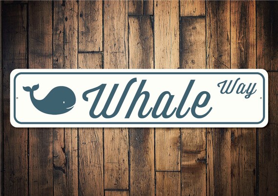 Whale Way Sign Whale Lovers Sign for Whale Whale Decor | Etsy