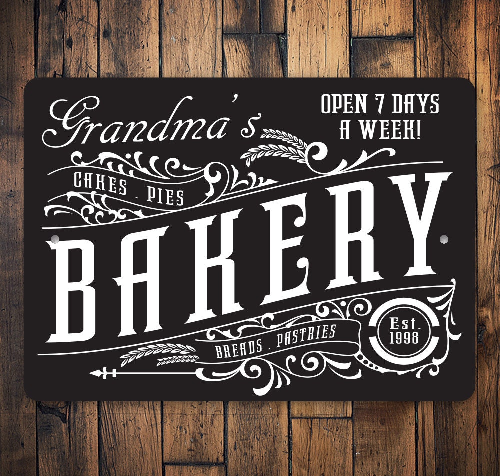 Personalized Bakery Sign Kitchen Signs Custom Signs - Etsy