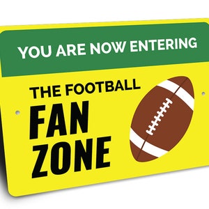 Fan Zone Sign, Football Player Gift, Football Zone Decor, Fan Kids ...