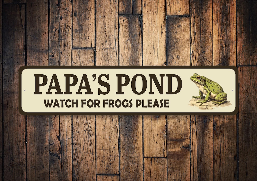 Frog Pong Sign, Family Pond Sign, Custom Pond Sign, Frog Pond Decor ...