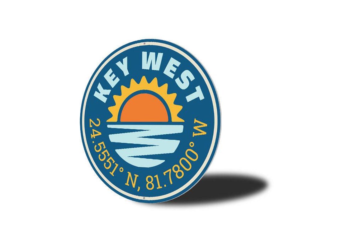Key West Florida Sign, Key West Cords Sign, Florida Paradise Sign, Palm ...