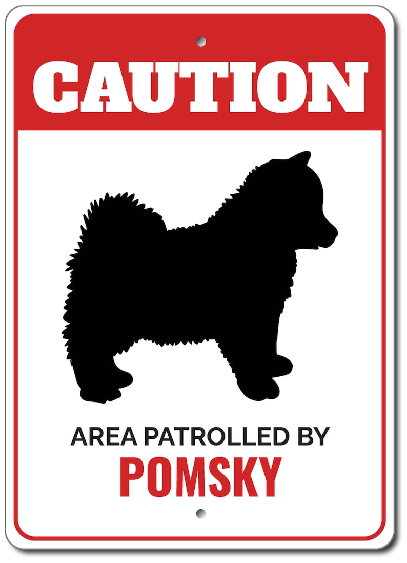 Pomsky Dog Sign Caution Dog Sign Pomsky Lover Dog Breed - Etsy