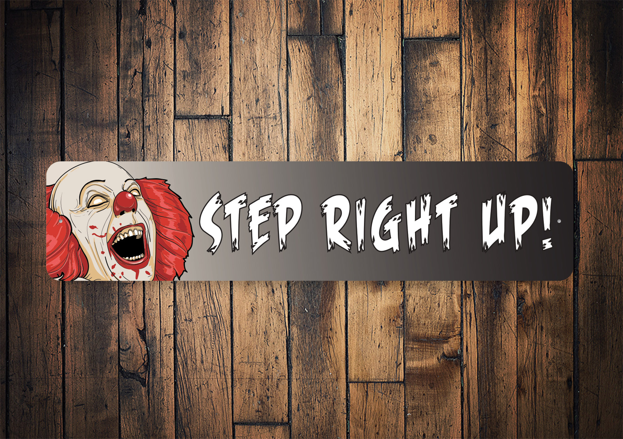 Step Right Up Sign Scary Clown Sign Clown Decor Scary Sign | Etsy