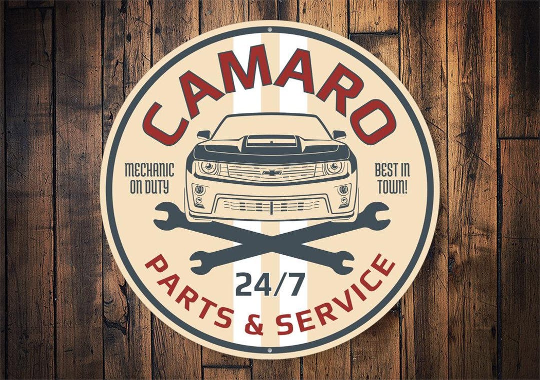 Circle Camaro Sign, Camaro Parts Garage, Camaro Service , Vintage ...