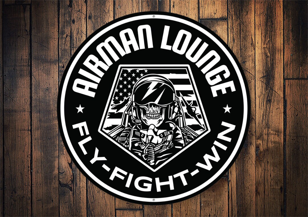 Airman Lounge Sign, Airman Decor, Airman Man Cave, Airman Home Decor ...